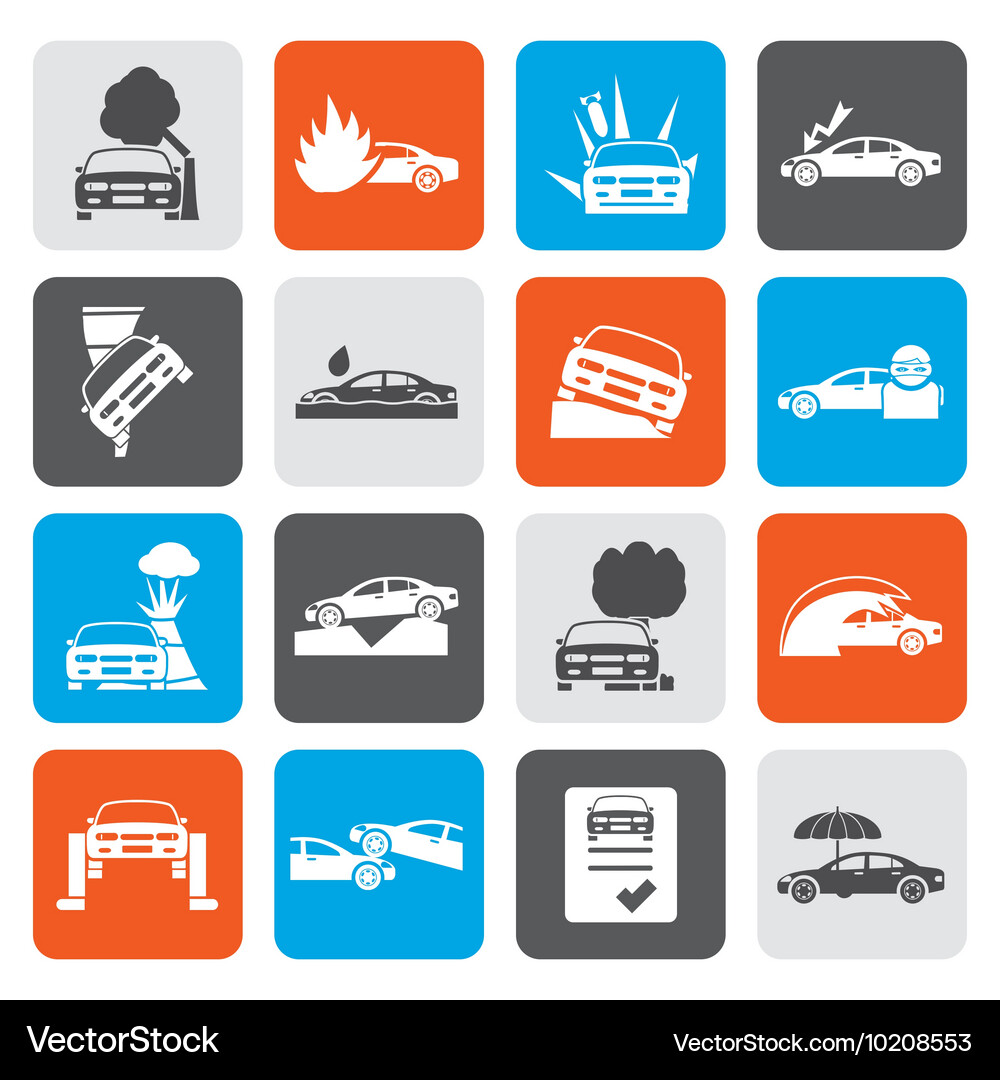 Flat car and transportation insurance risk Vector Image