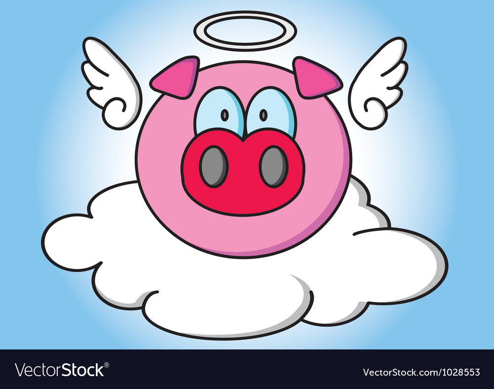 Pig angle Royalty Free Vector Image - VectorStock