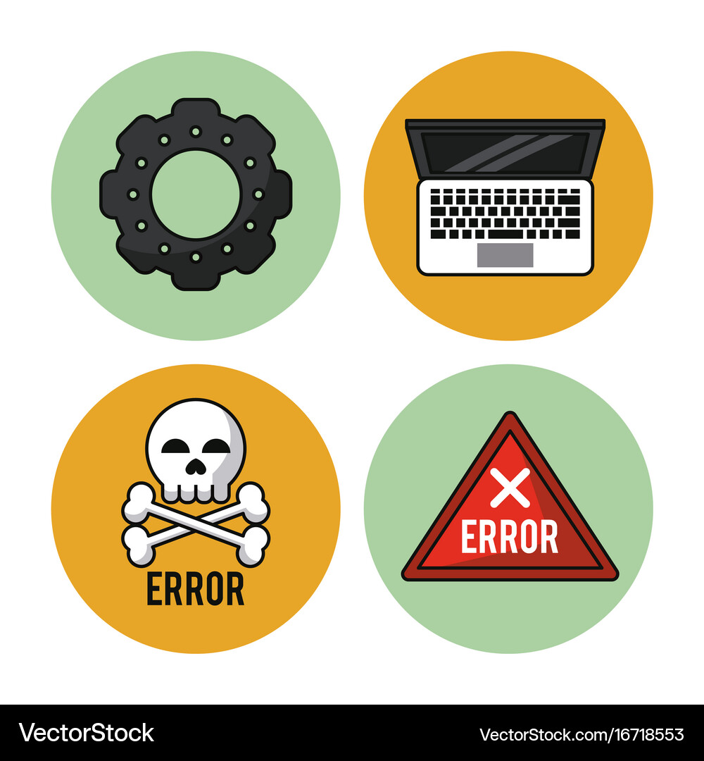 White background with colorful circles icons Vector Image