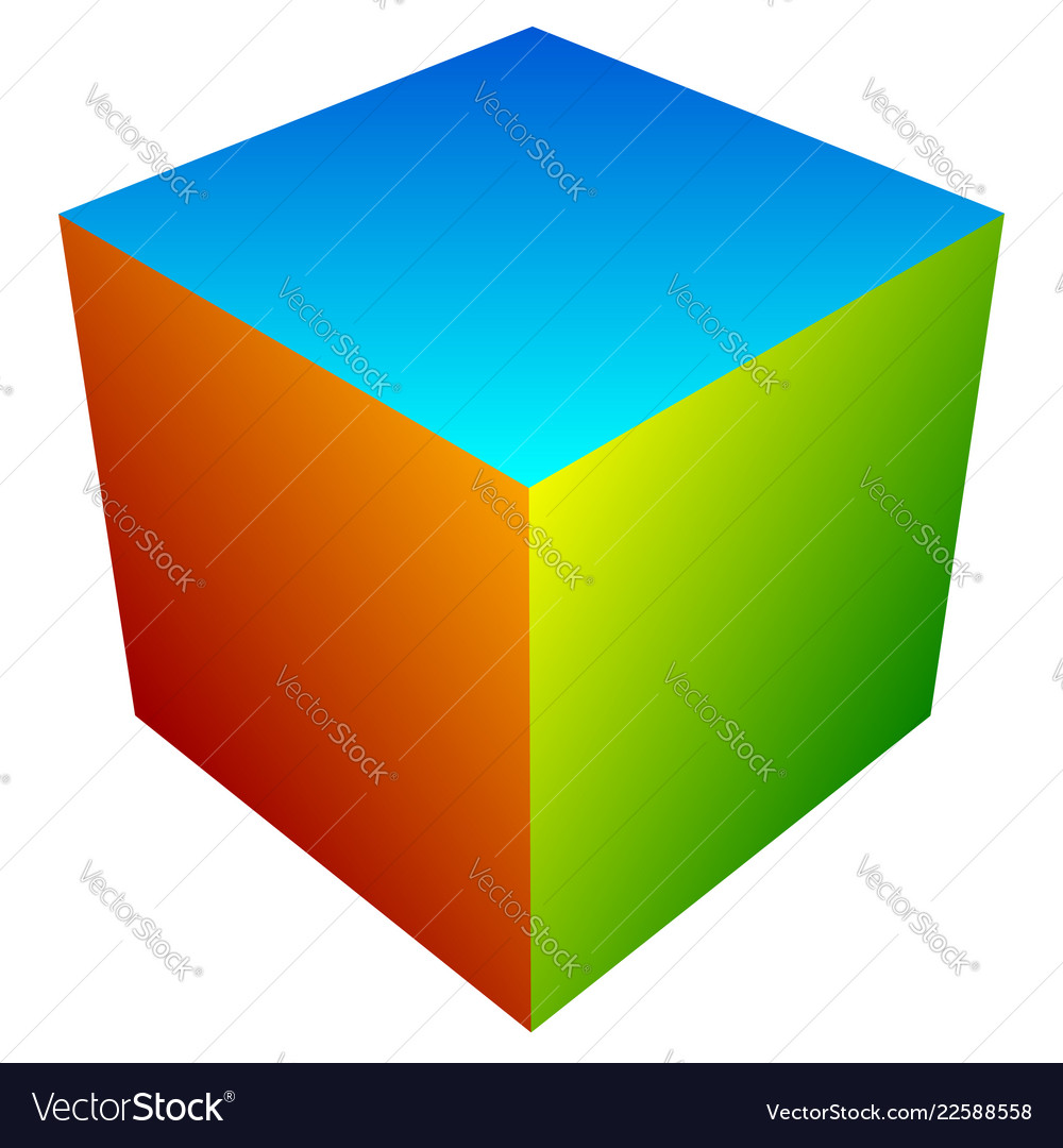 Colorful cube icon modern bright generic Vector Image