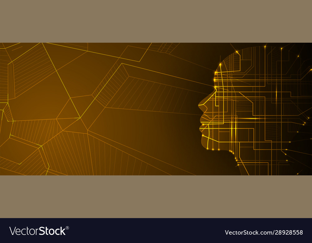 Conceptual technology artificial intelligence Vector Image