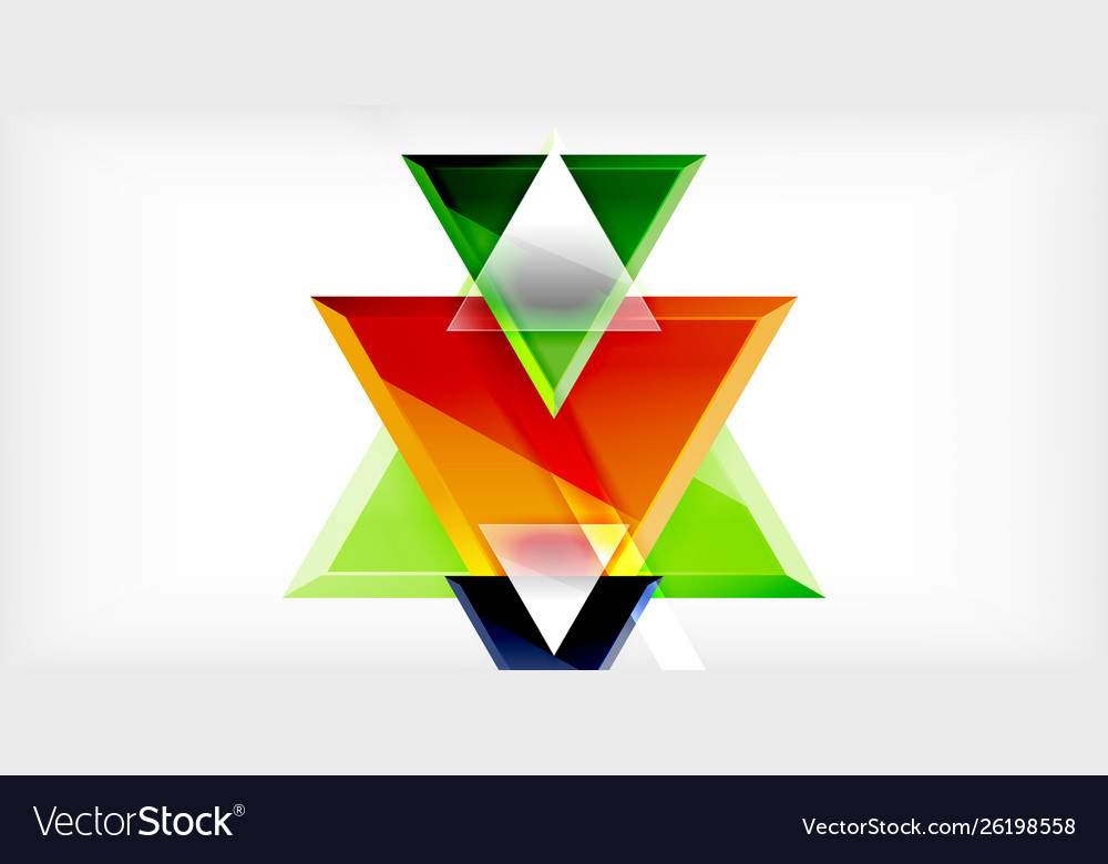 Dynamic triangle composition abstract background Vector Image