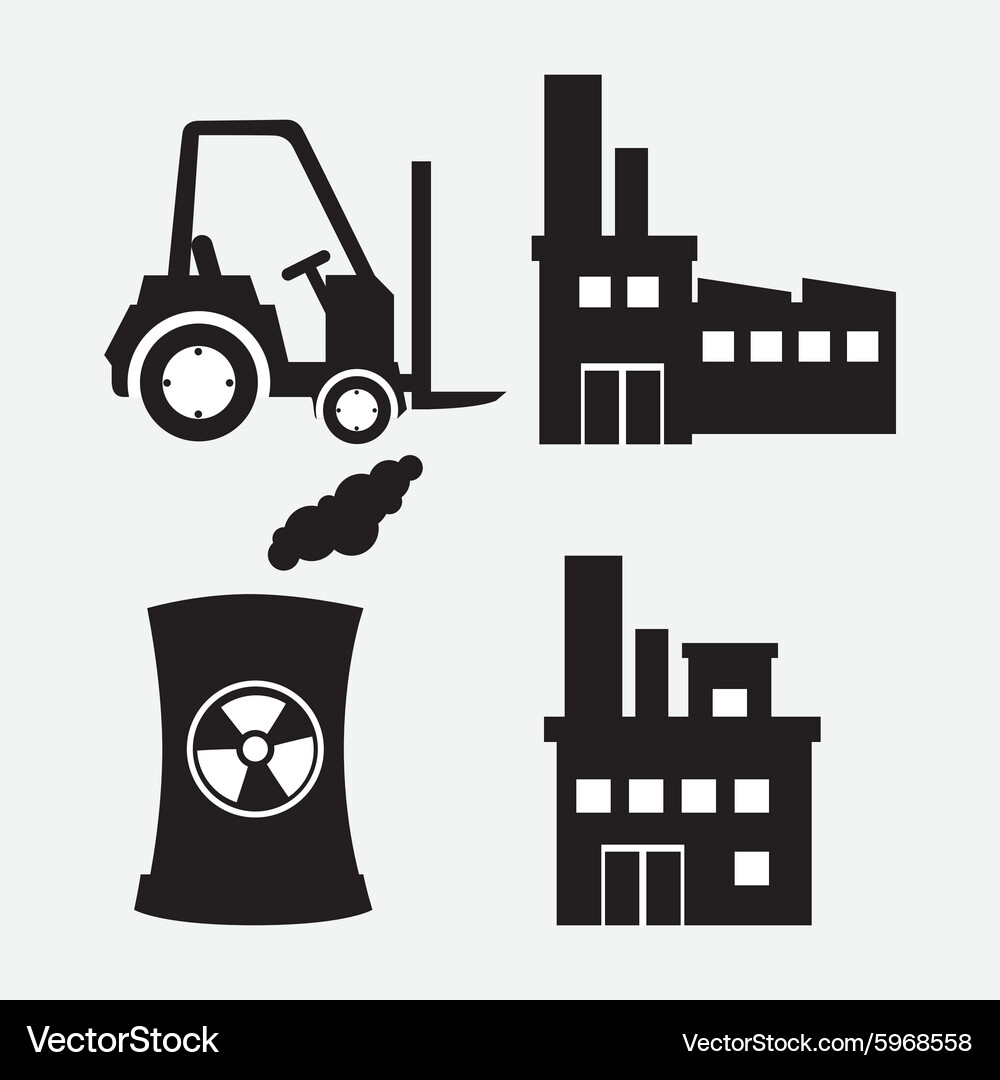 Factory and industry plant equipment Royalty Free Vector