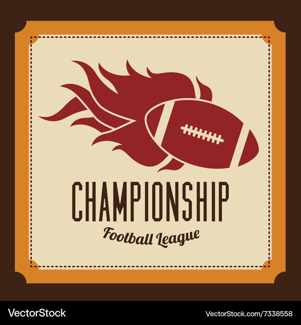 Football championship design Royalty Free Vector Image