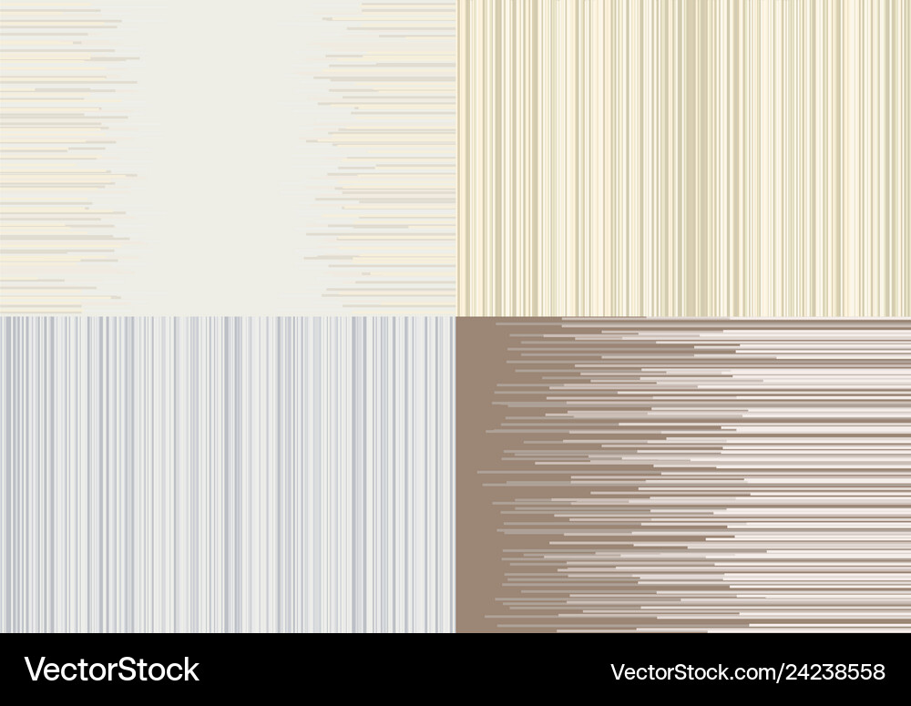 Four monochrome background with straight lines Vector Image