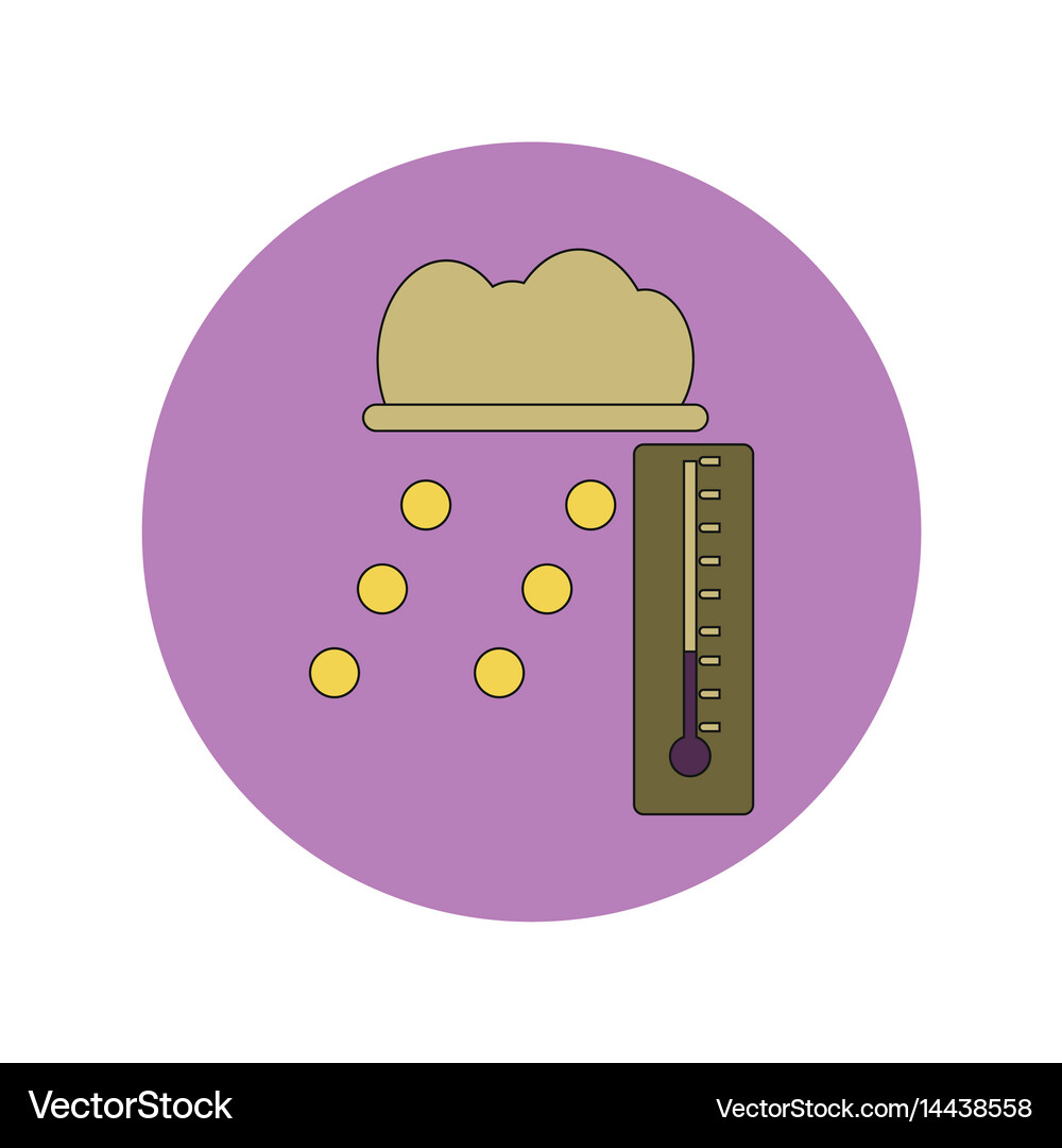 In flat design of hail Royalty Free Vector Image