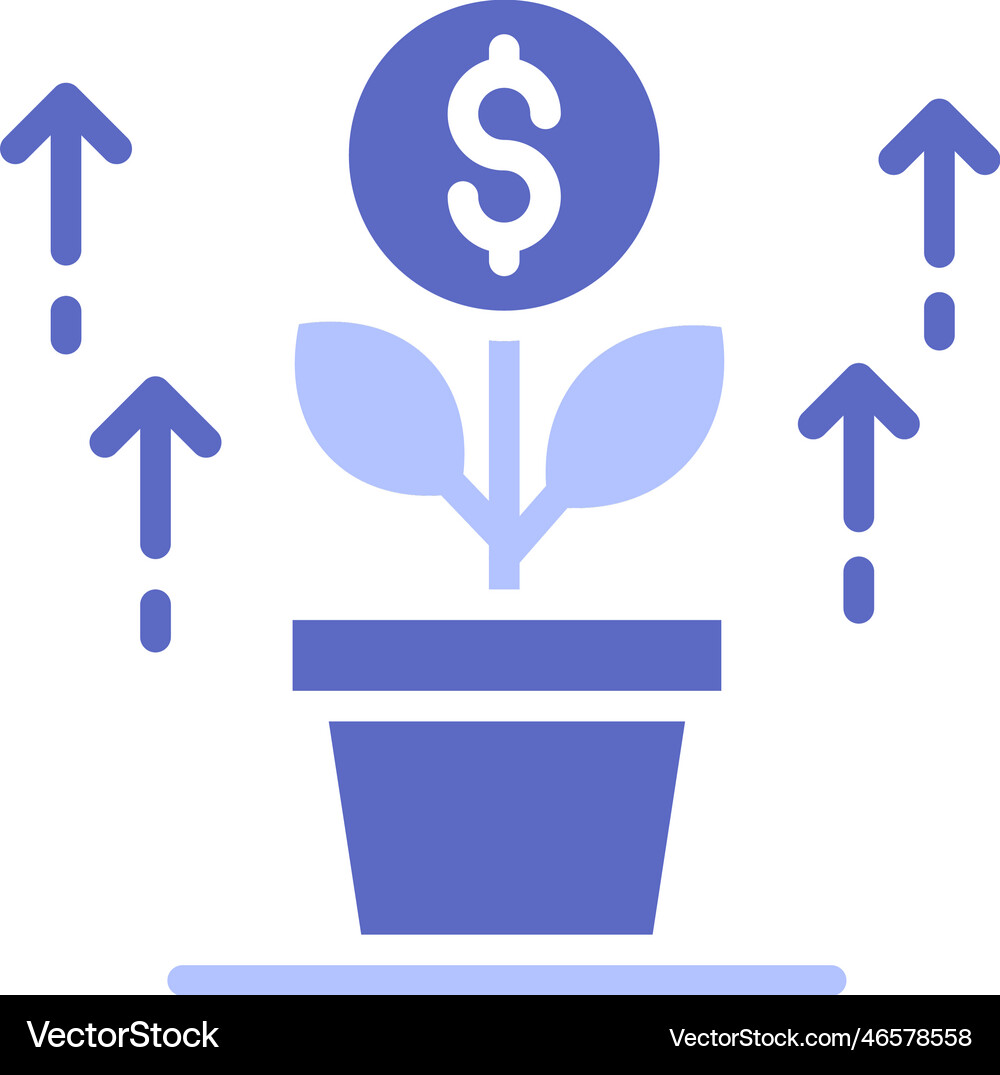 Investment glyph icon style Royalty Free Vector Image