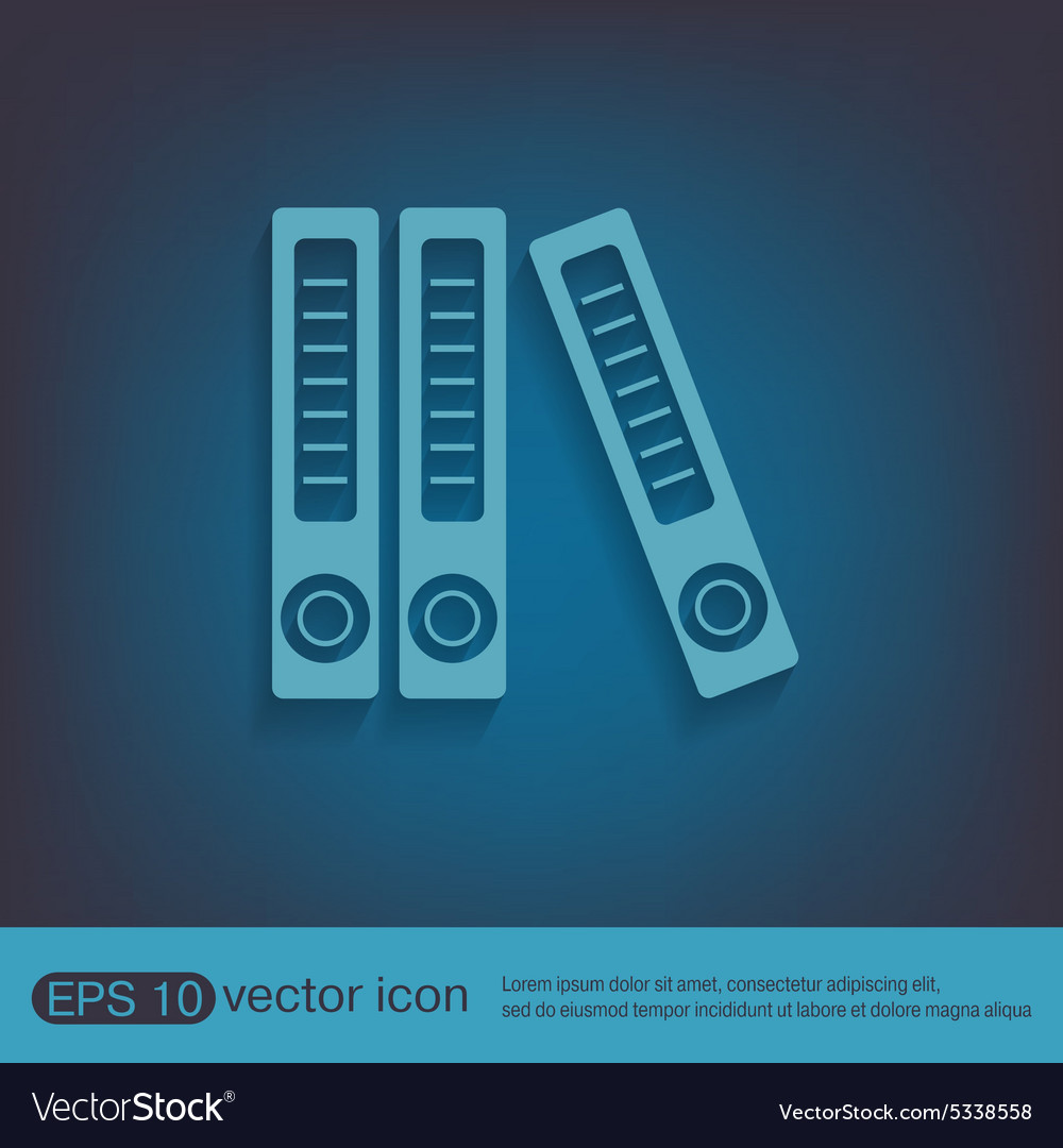 Office folders with papers and documents archives Vector Image