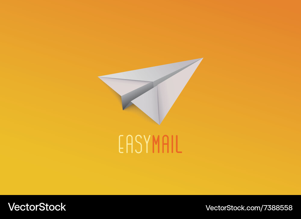 Paper plane logo mail company Royalty Free Vector Image