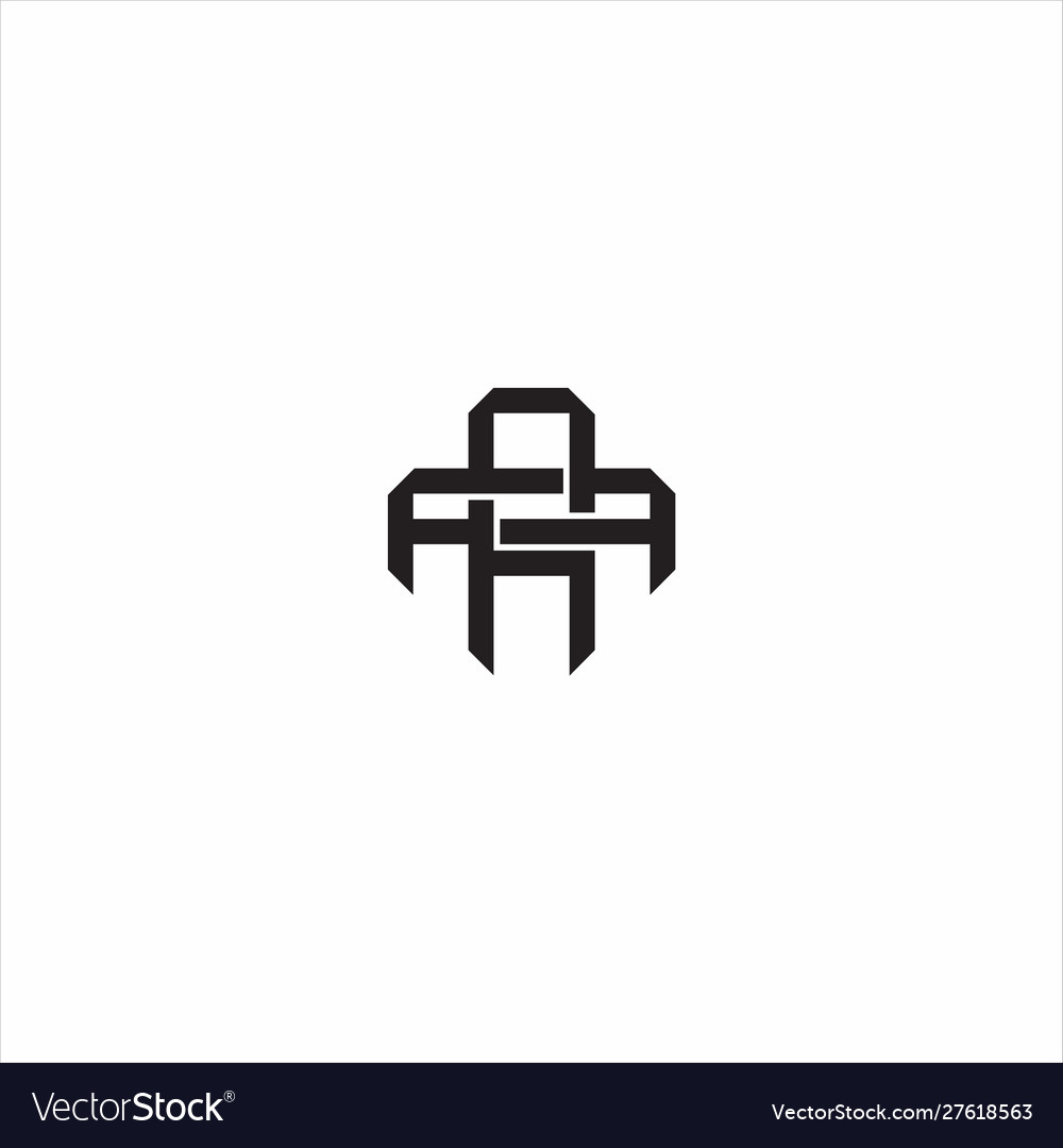 Aa initial letter overlapping interlock logo Vector Image