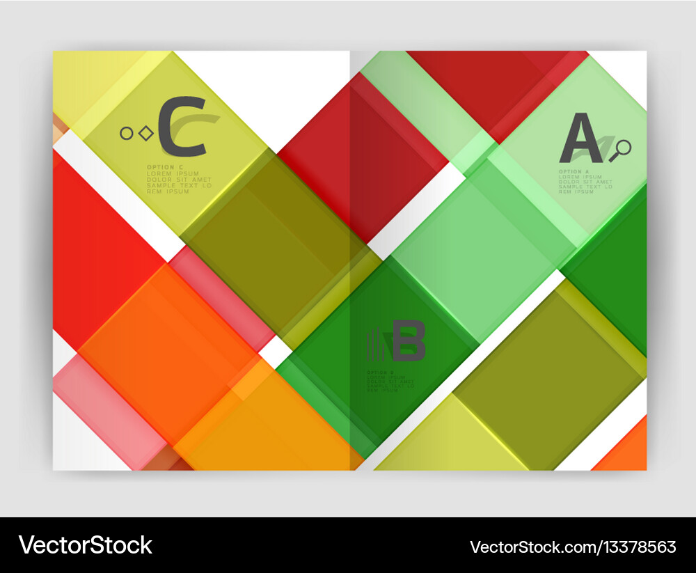 Colorful modern stripes business flyer Royalty Free Vector