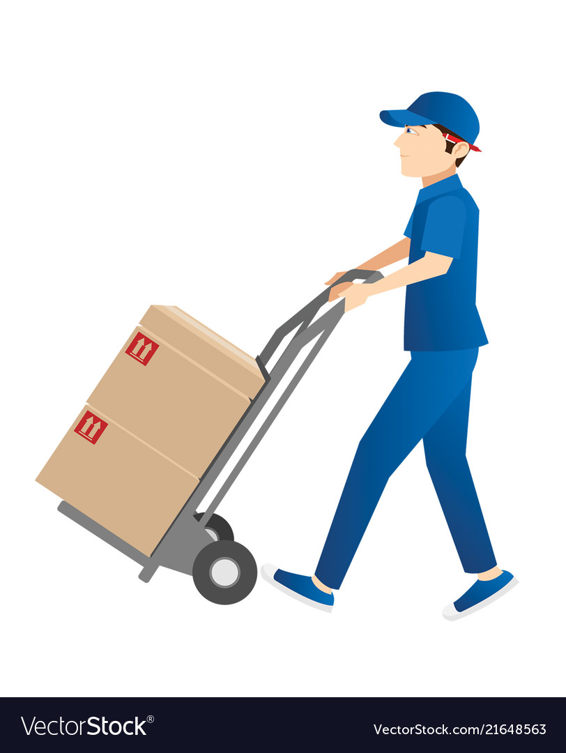 Delivery guy Royalty Free Vector Image - VectorStock