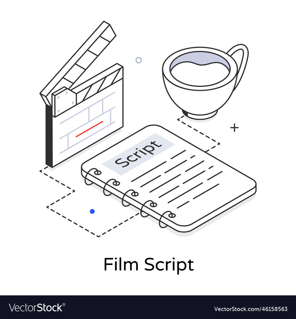 Film script Royalty Free Vector Image - VectorStock