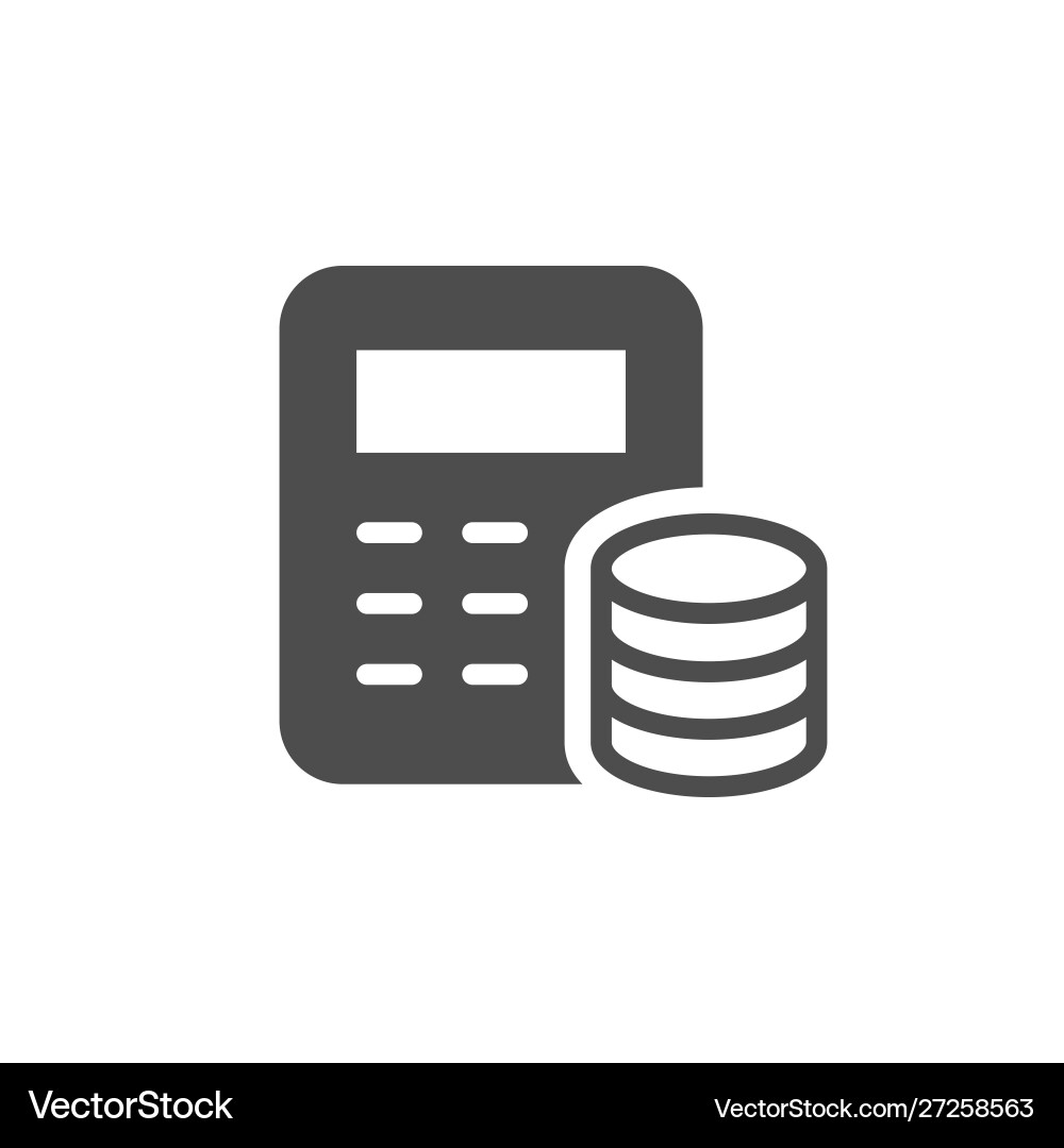 Financial calculation icon and budget concept Vector Image