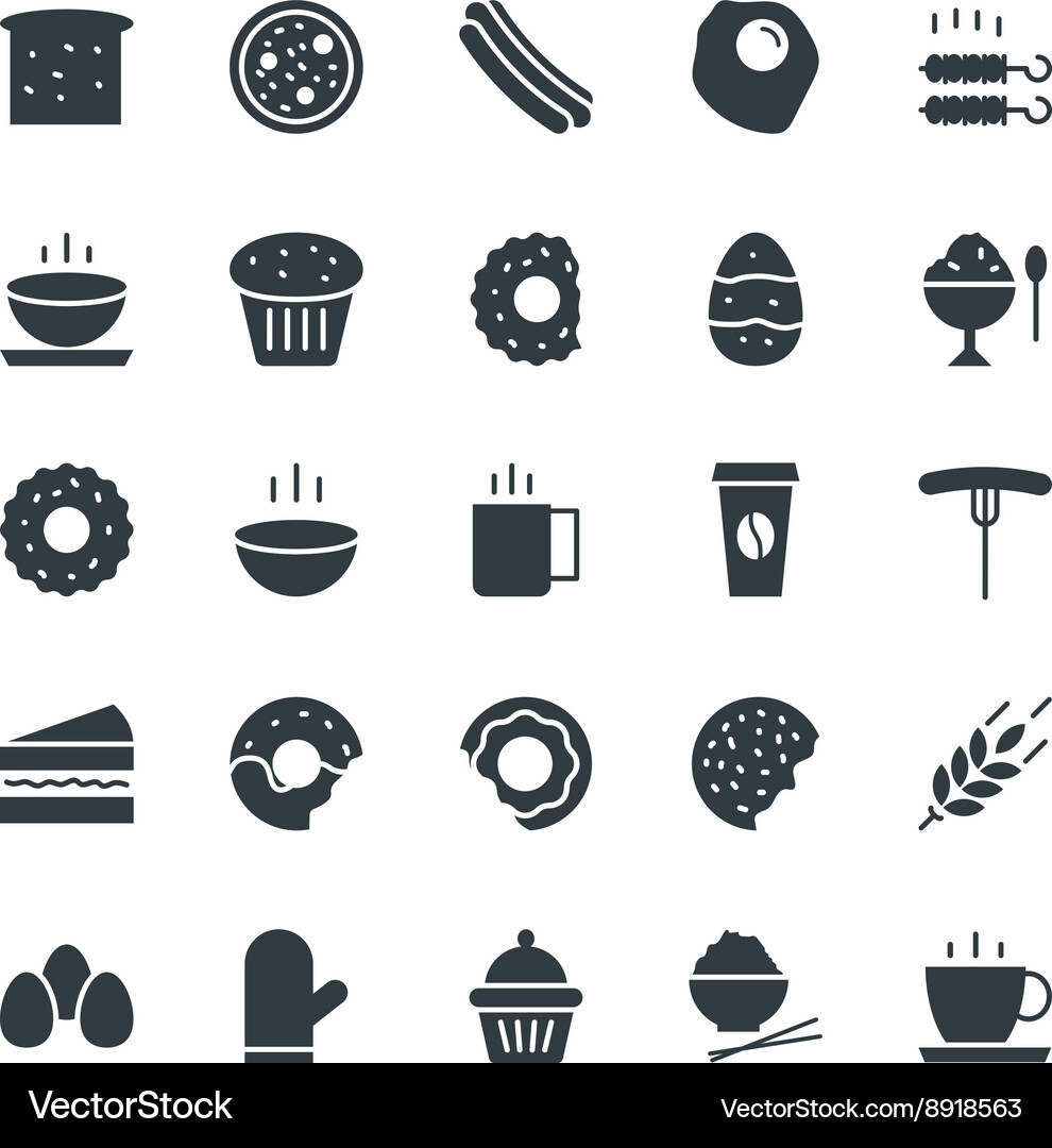 Food cool icons 3 Royalty Free Vector Image - VectorStock