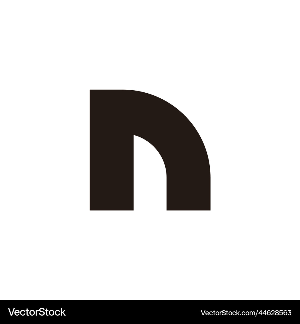 Letter n diamond geometric symbol simple logo Vector Image