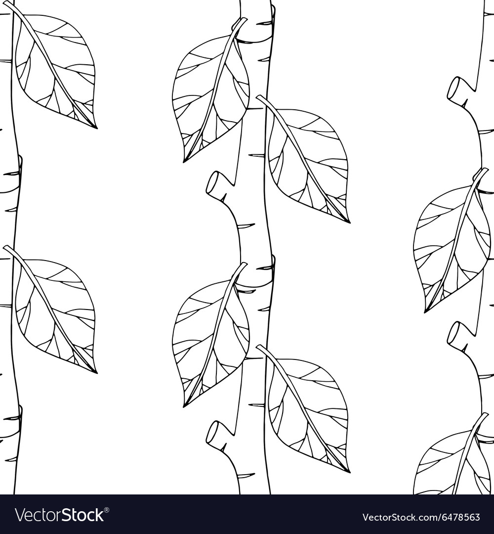Pattern with branches Royalty Free Vector Image