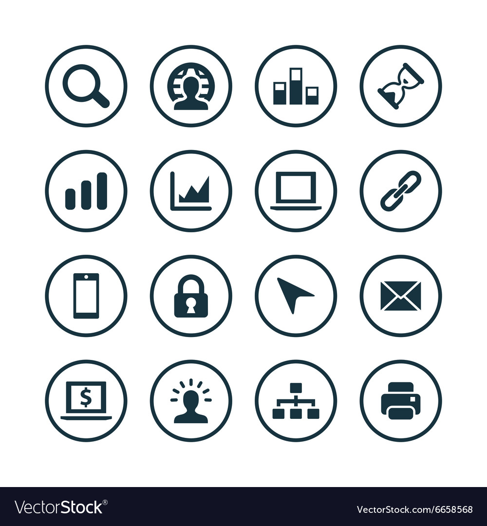 Development soft icons universal set Royalty Free Vector Development soft icons universal set Royalty Free Vector