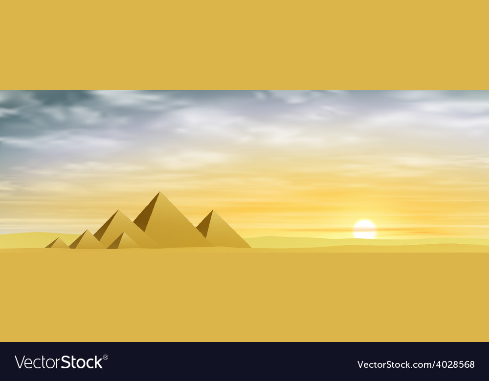 Egyptian pyramids Royalty Free Vector Image - VectorStock