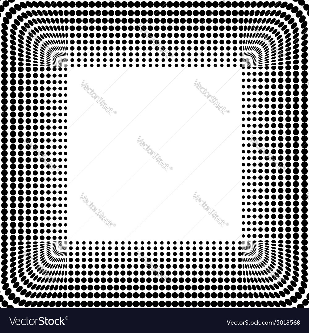 Halftone frame Royalty Free Vector Image - VectorStock