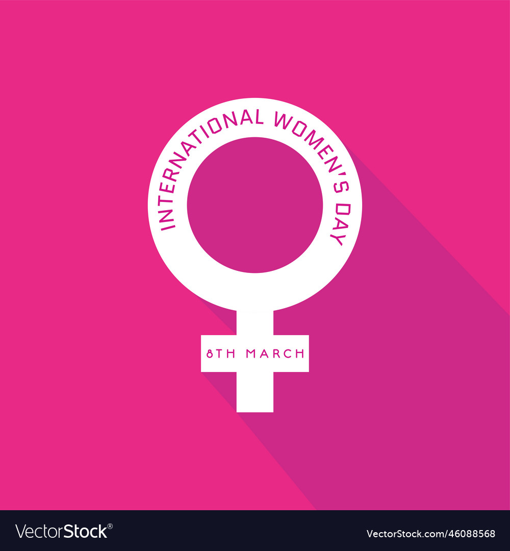 International womens day 8 march template for Vector Image