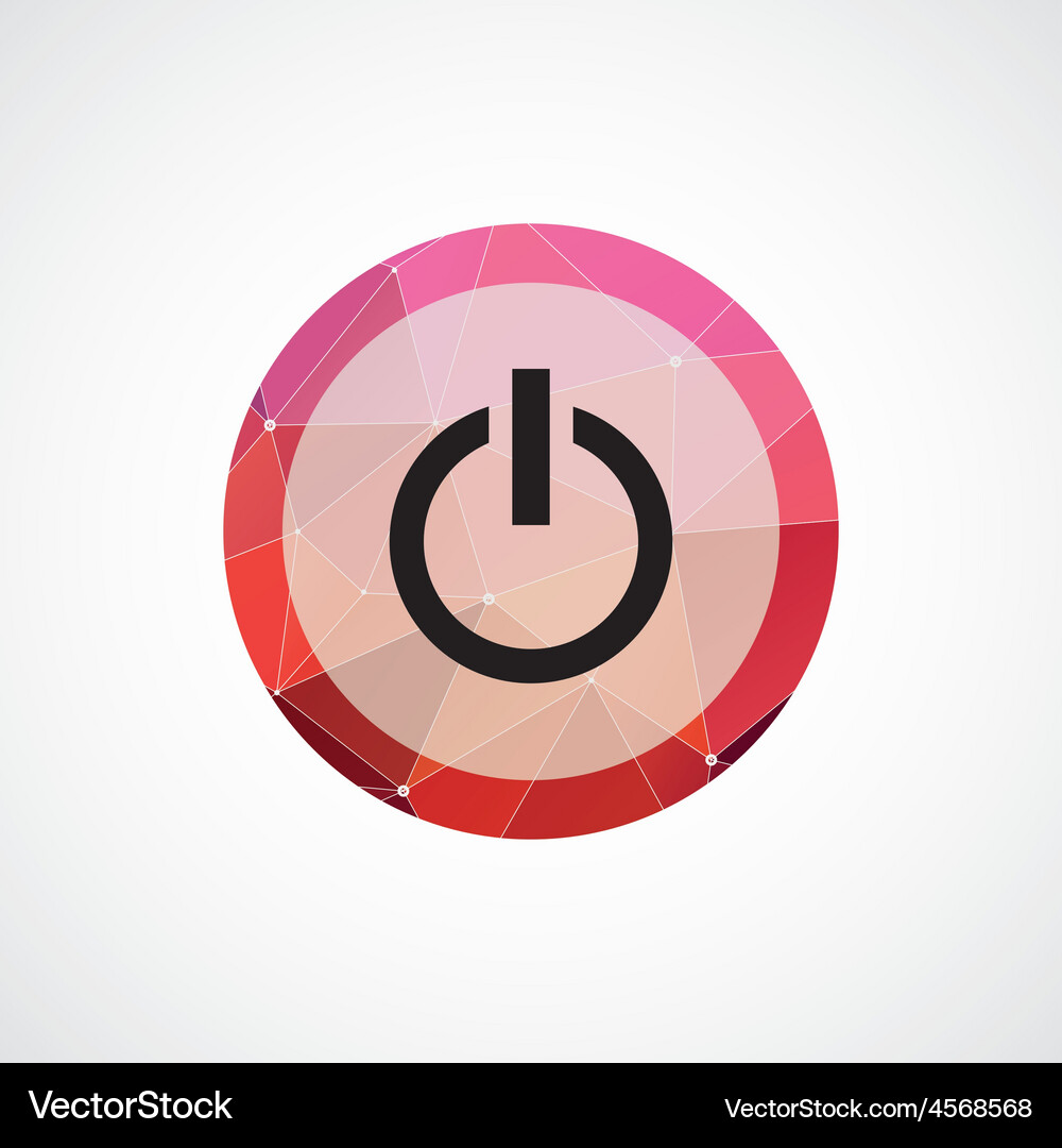 Pink Power Circle Icon Royalty Free Vector Image