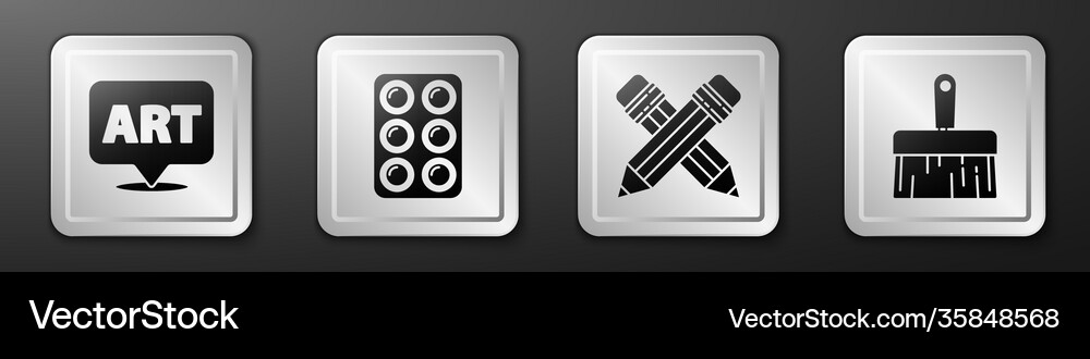 Set speech bubble with text art watercolor paints Vector Image