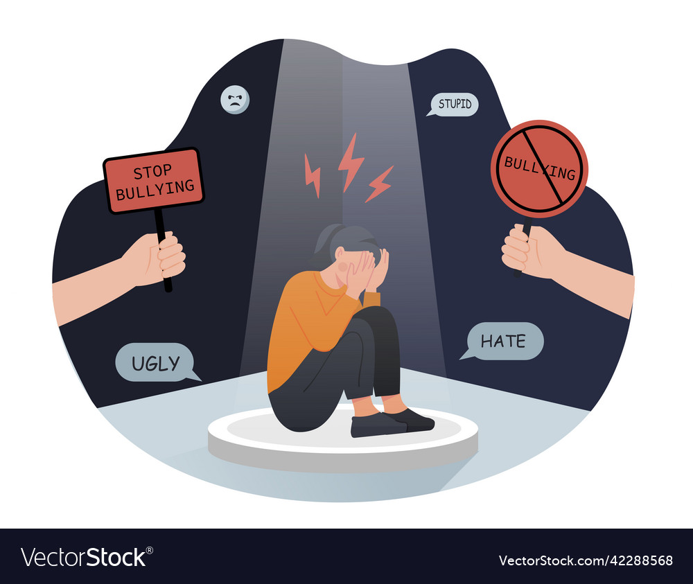 Stop bullying concept Royalty Free Vector Image Stop bullying concept Royalty Free Vector Image