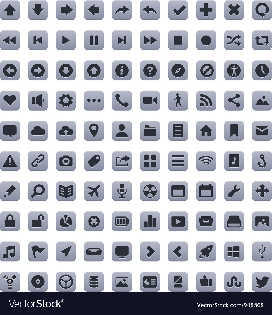 Stroke icons Royalty Free Vector Image - VectorStock