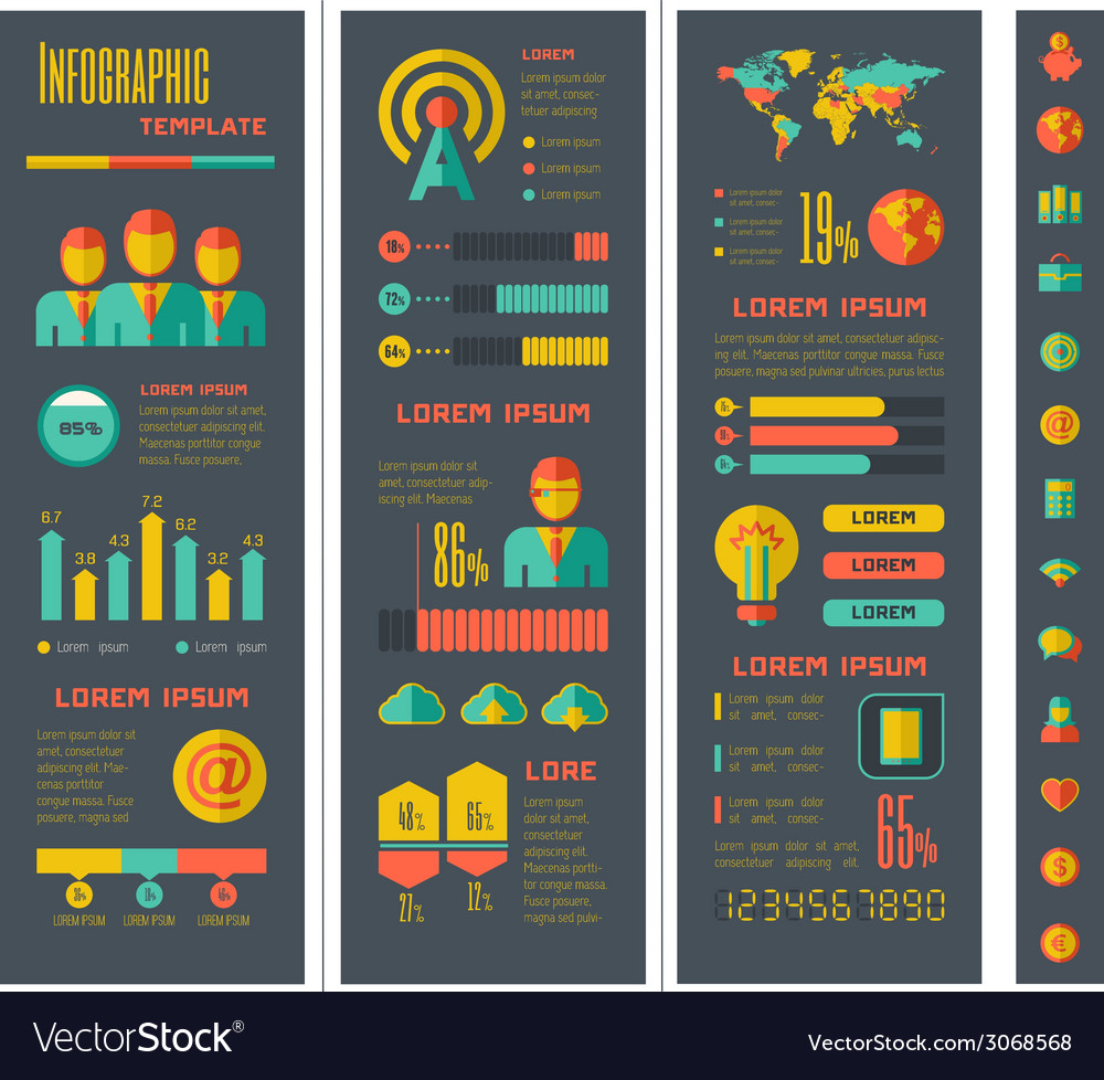 Technology infographic elements Royalty Free Vector Image