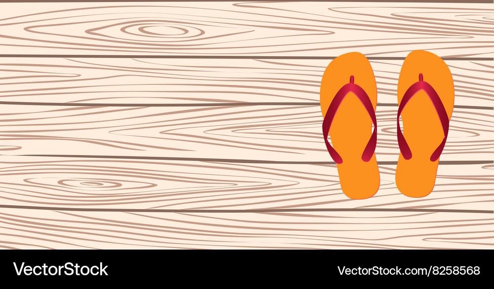 Template with flip-flops Royalty Free Vector Image