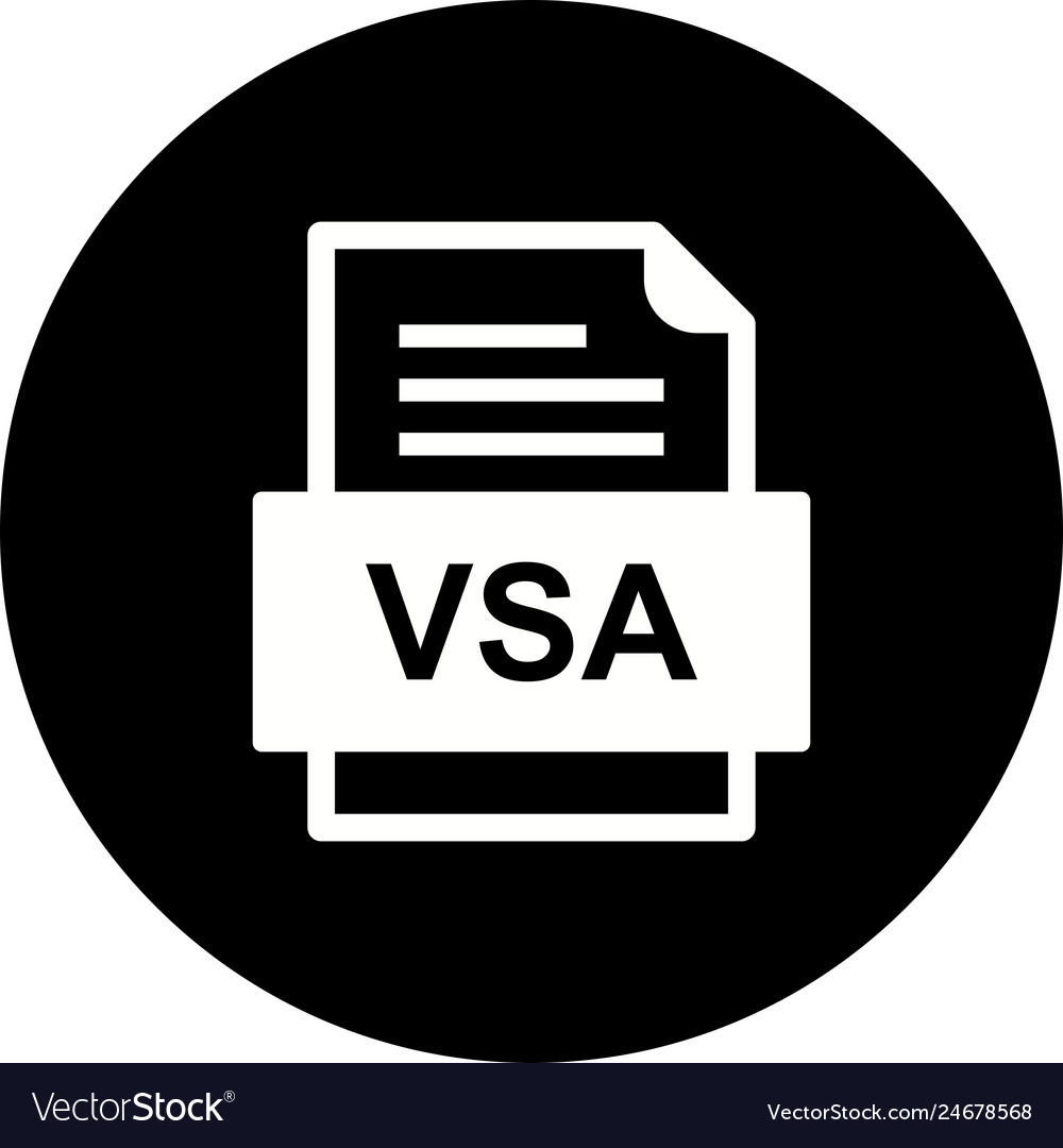 Vsa file document icon Royalty Free Vector Image