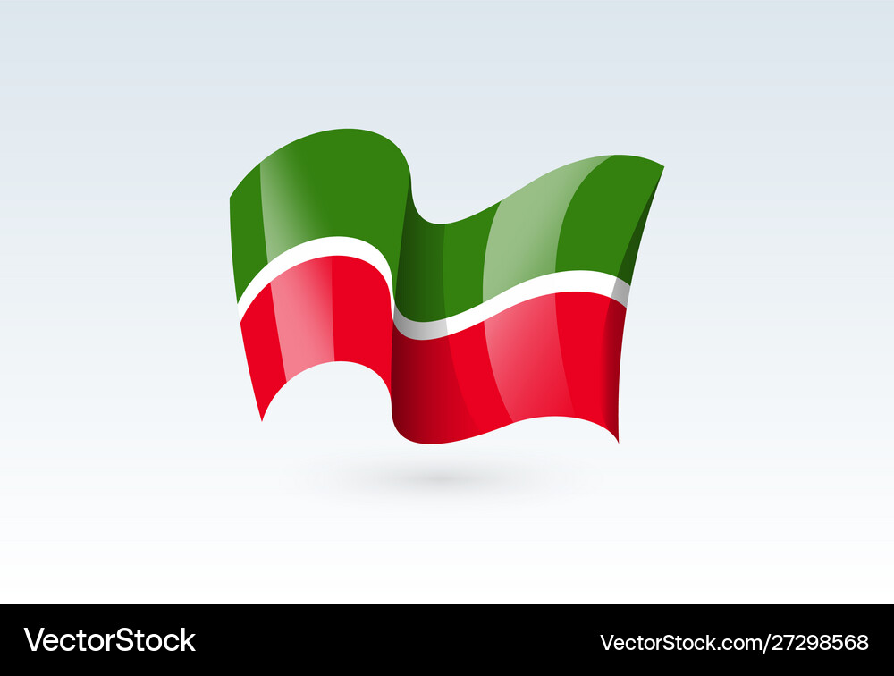 Waving flag icon national symbol fluttered Vector Image