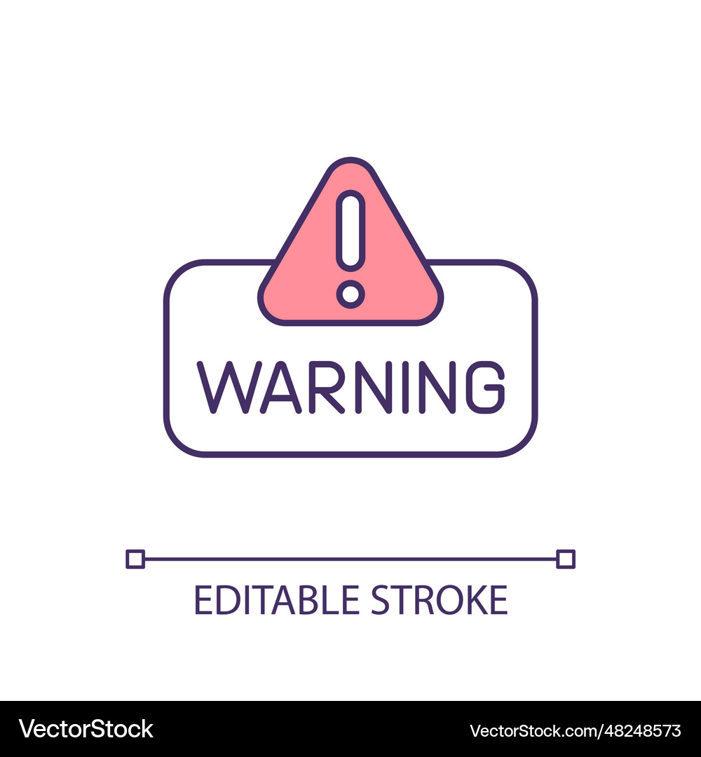 2d thin line colorful assumption of risk icon Vector Image