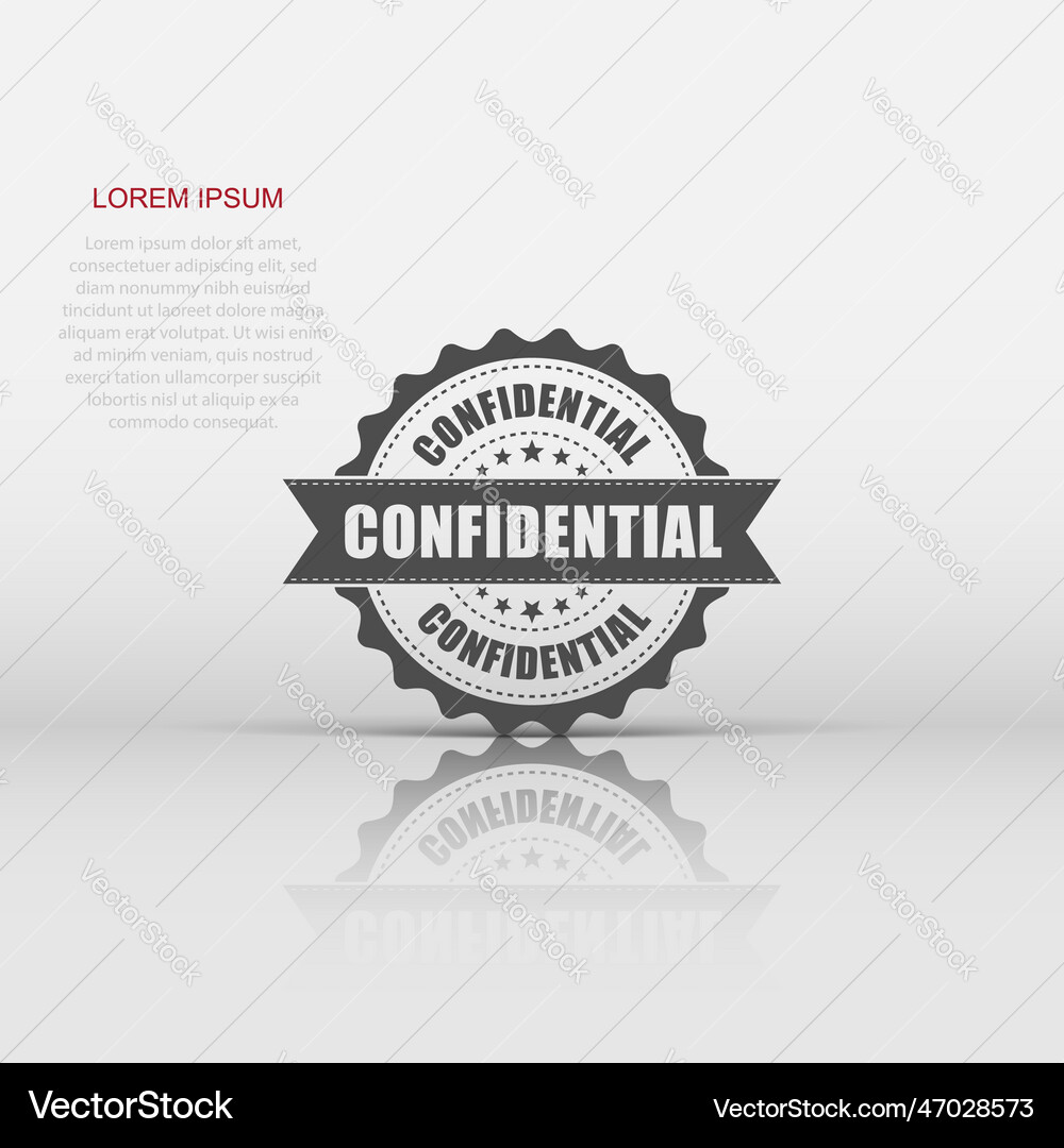 Confidential grunge rubber stamp on white Vector Image