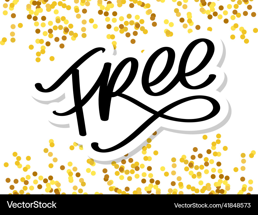Free hand written lettering calligraphy brush Vector Image