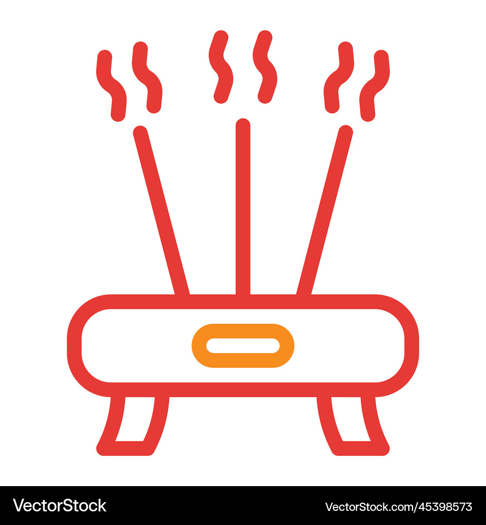 Incense multicolor red and logo icon new year Vector Image
