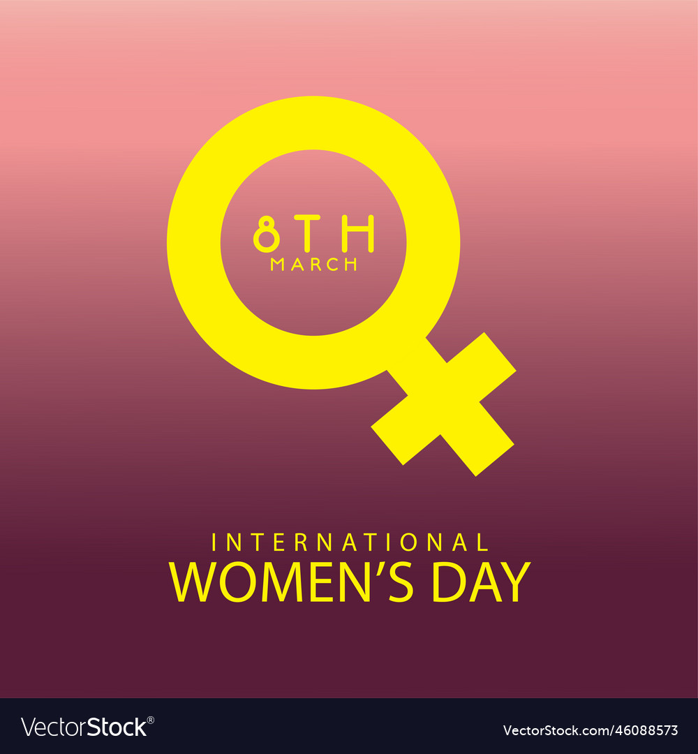 International womens day 8 march template Vector Image