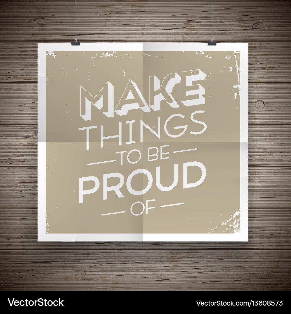 Poster with hand drawn lettering slogan on Vector Image