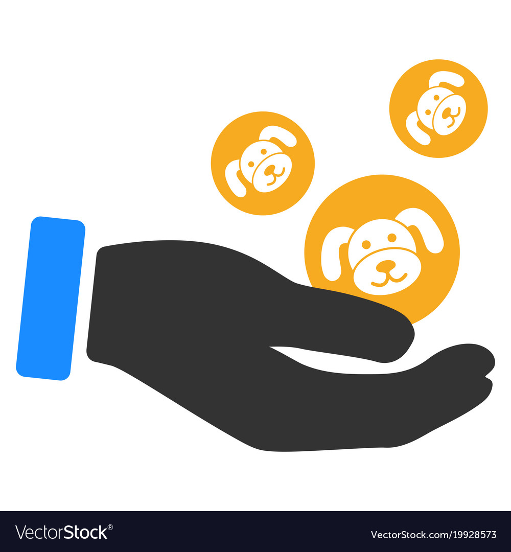 Puppycoins donation hand flat icon Royalty Free Vector Image Puppycoins donation hand flat icon Royalty Free Vector Image