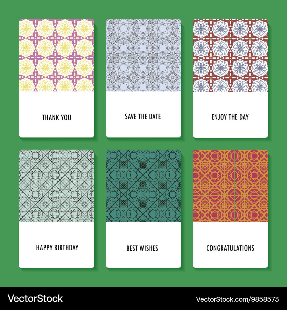 Set of perfect card templates Royalty Free Vector Image