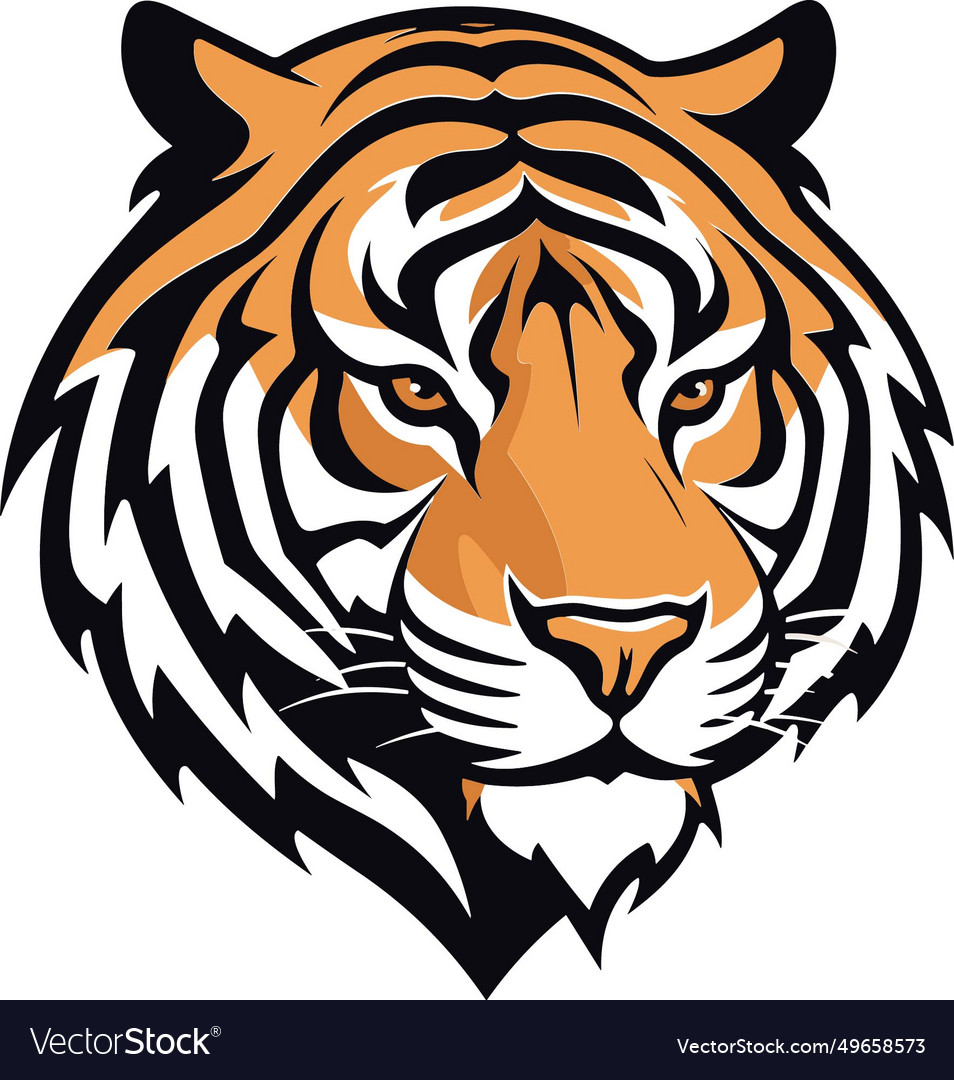 Tiger head Royalty Free Vector Image - VectorStock