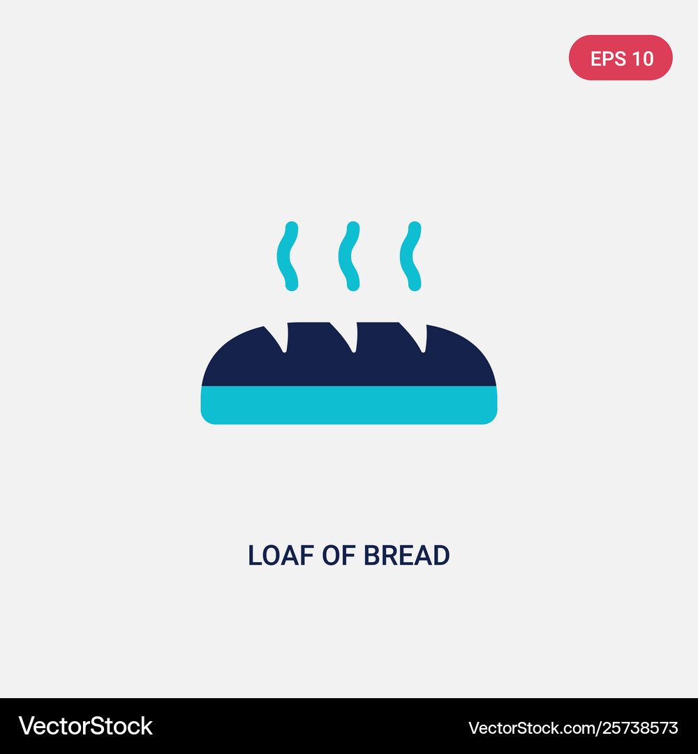 Two color loaf bread icon from food concept Vector Image