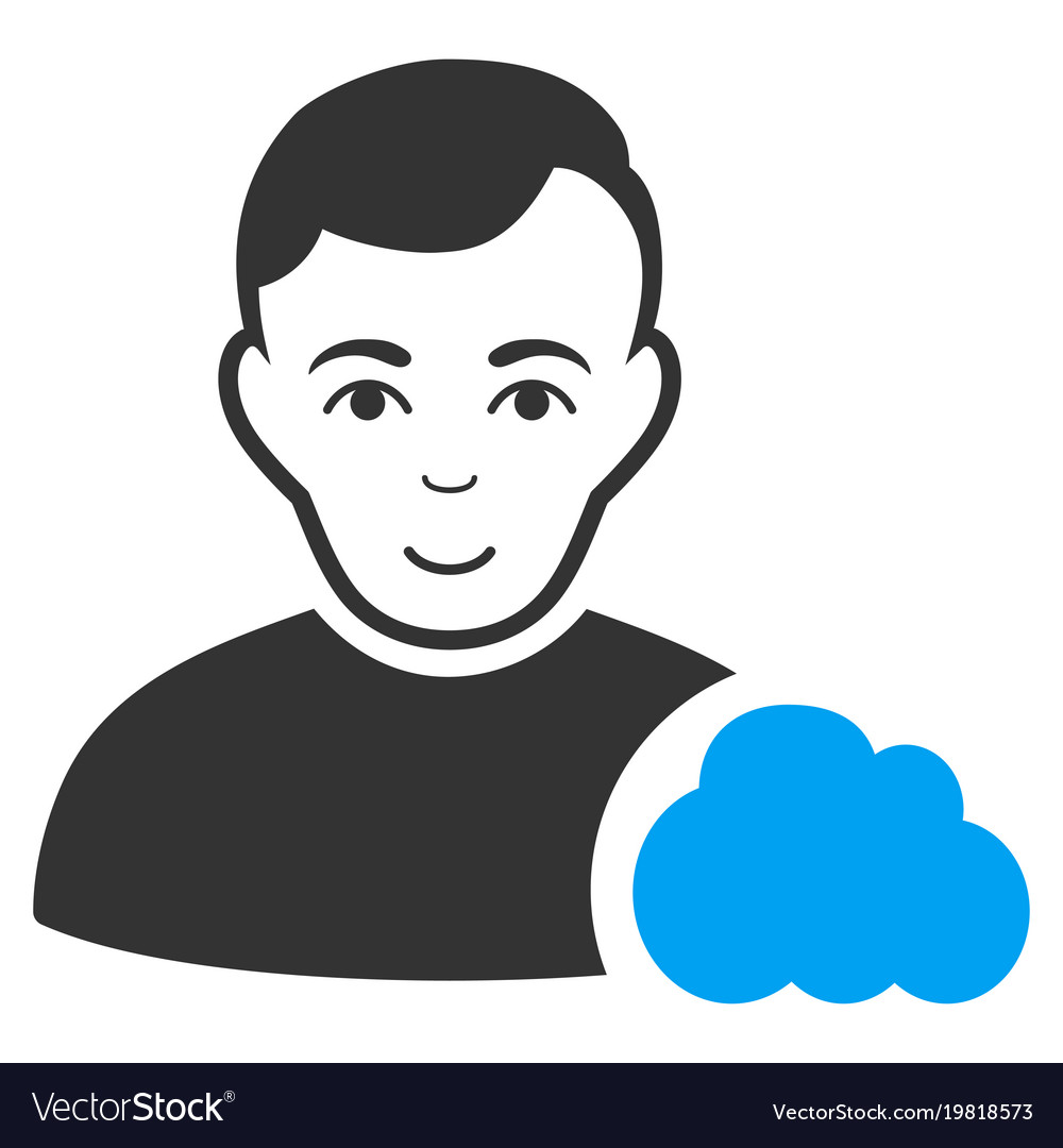 User cloud icon Royalty Free Vector Image - VectorStock