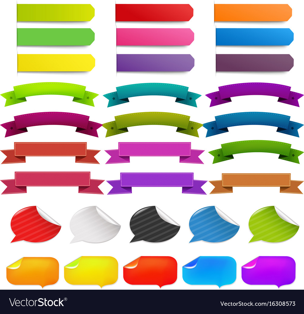 Web ribbon big set Royalty Free Vector Image - VectorStock