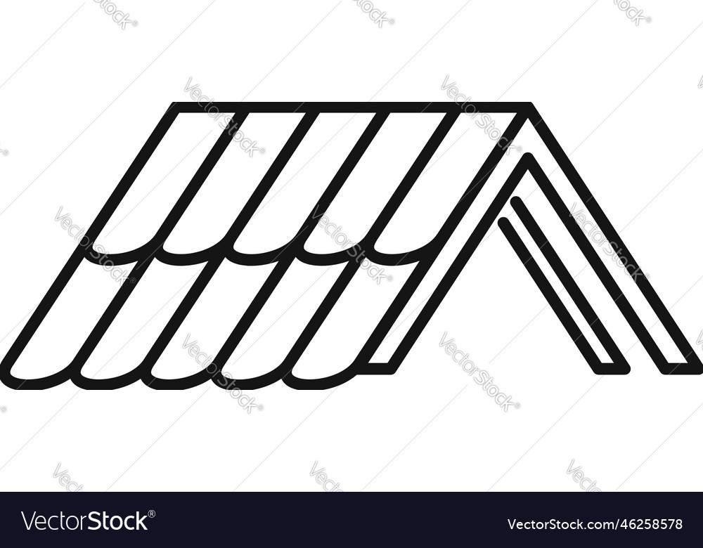 Architecture roof icon outline house Royalty Free Vector