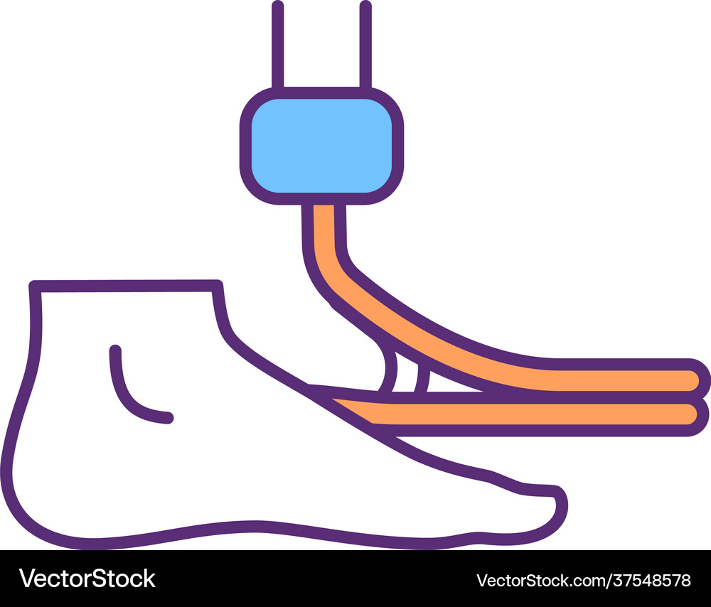 Balance control with single prosthetic leg rgb Vector Image