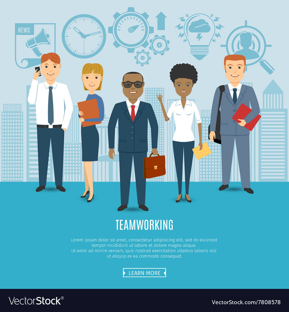 Business people team Royalty Free Vector Image