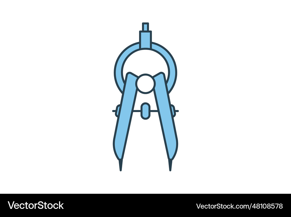 Divider icon icon related to stationery flat line Vector Image