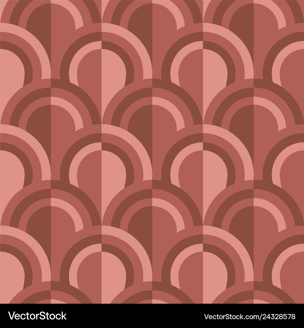 Geometric scales pattern in terracotta soil colors